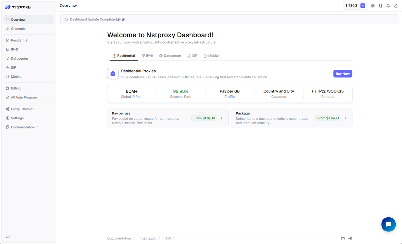 Proxy Products - Nstproxy Documentation